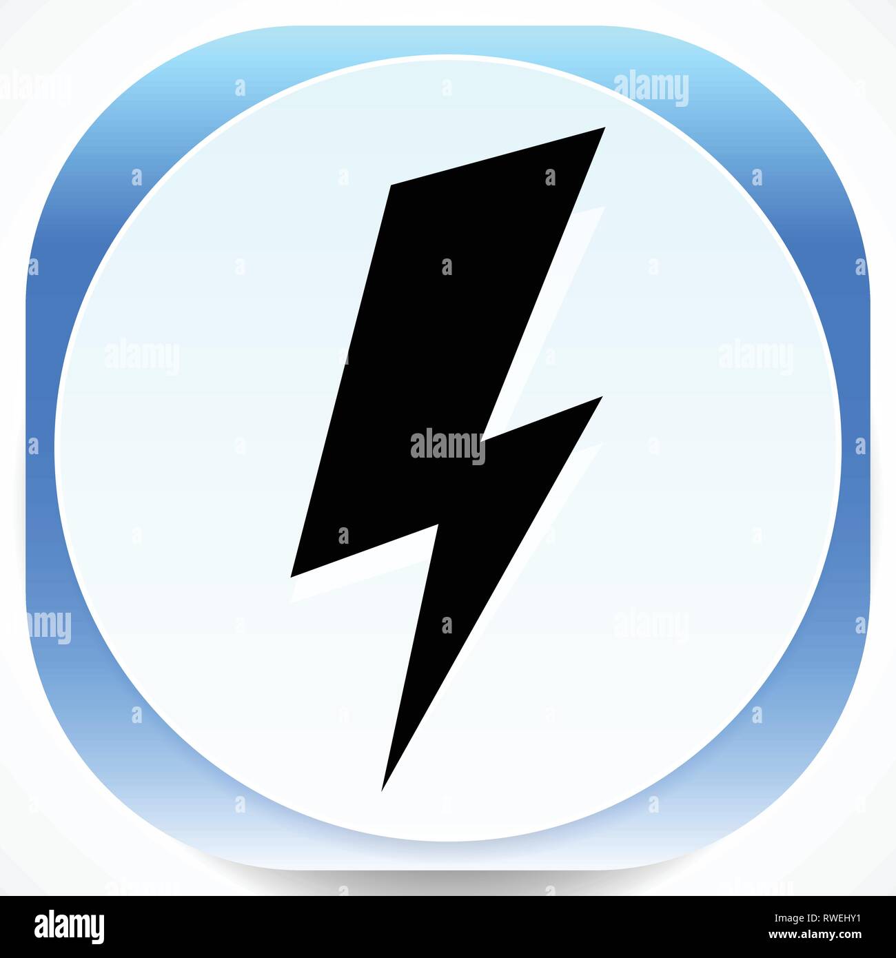 Icon with spark, lighting bolt symbol for electrical themes Stock ...
