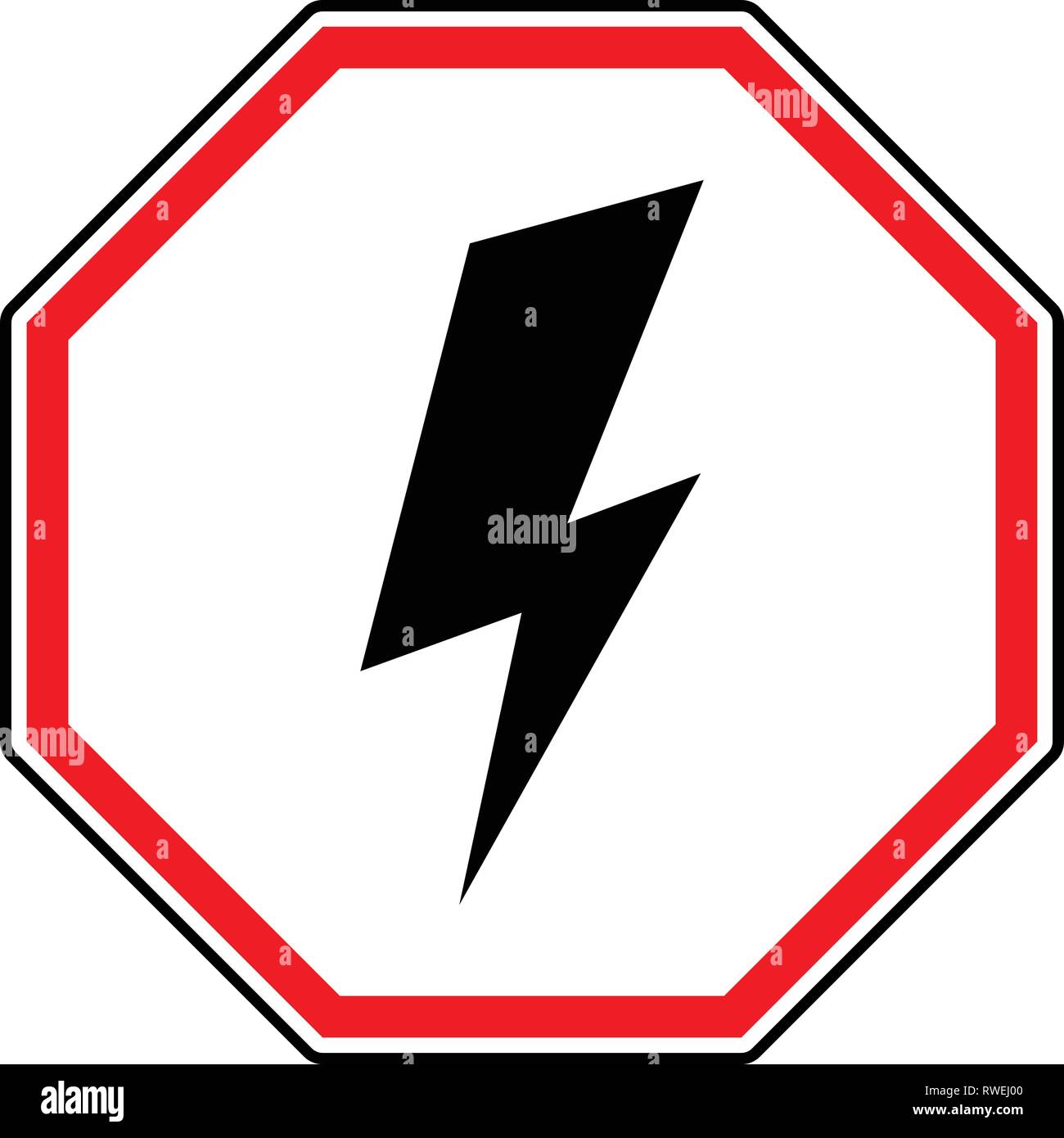 Icon with spark, lighting bolt symbol for electrical themes Stock ...