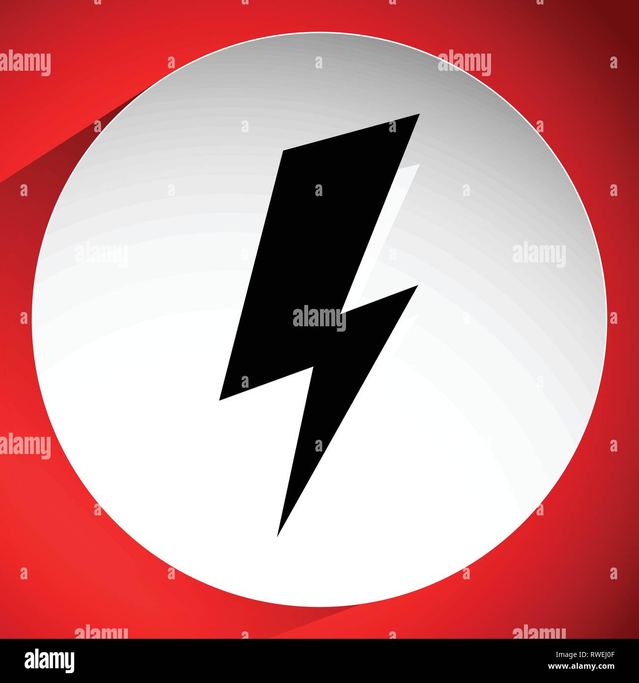 Icon with spark, lighting bolt symbol for electrical themes Stock ...