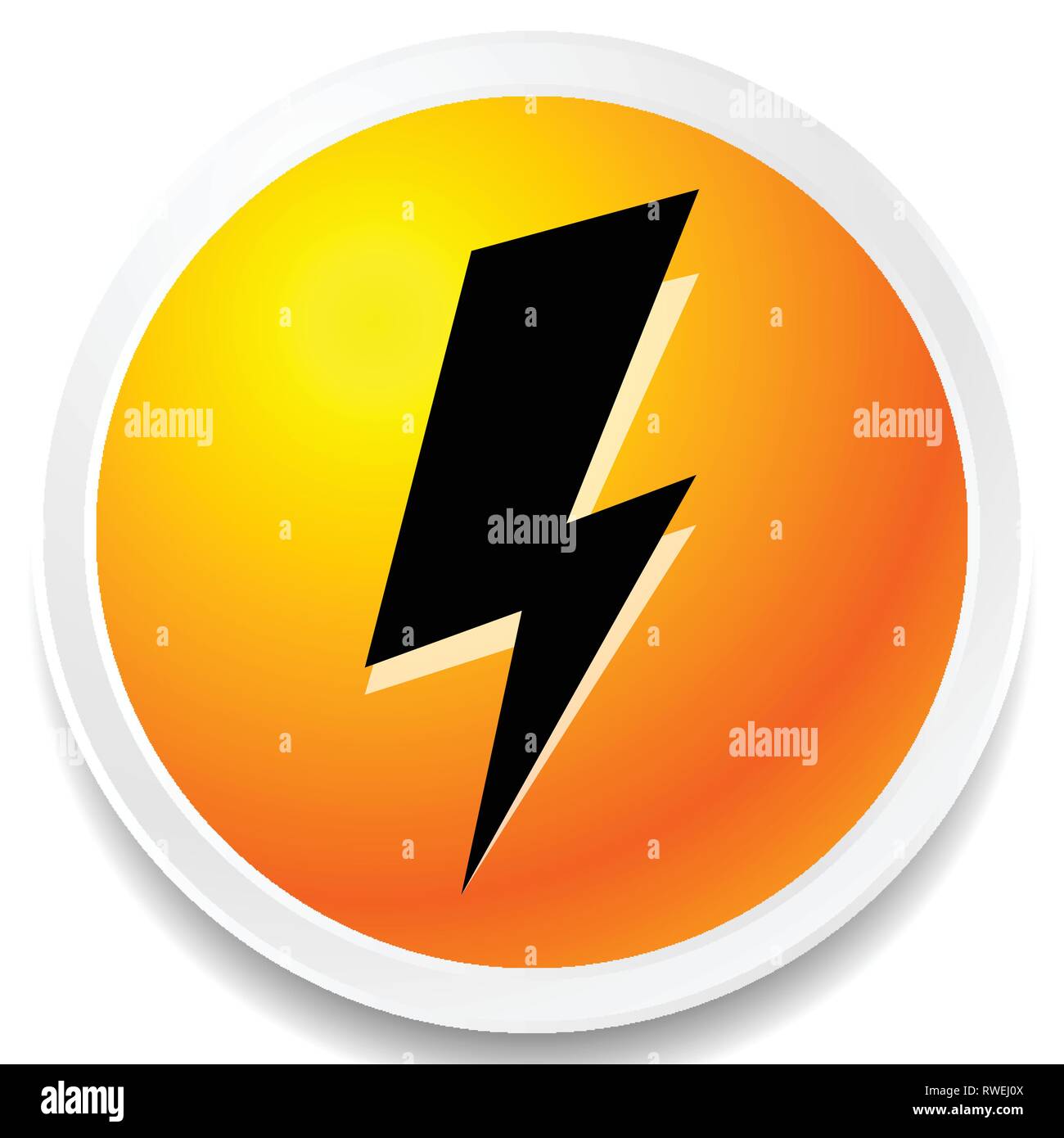 Icon with spark, lighting bolt symbol for electrical themes Stock ...