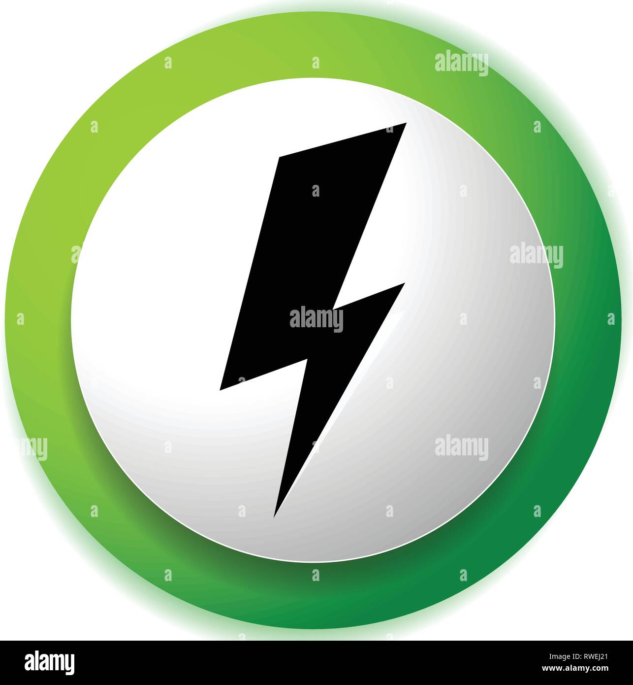 Icon with spark, lighting bolt symbol for electrical themes Stock ...
