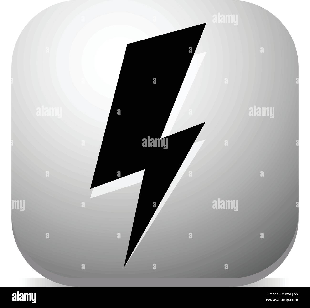 Icon with spark, lighting bolt symbol for electrical themes Stock ...