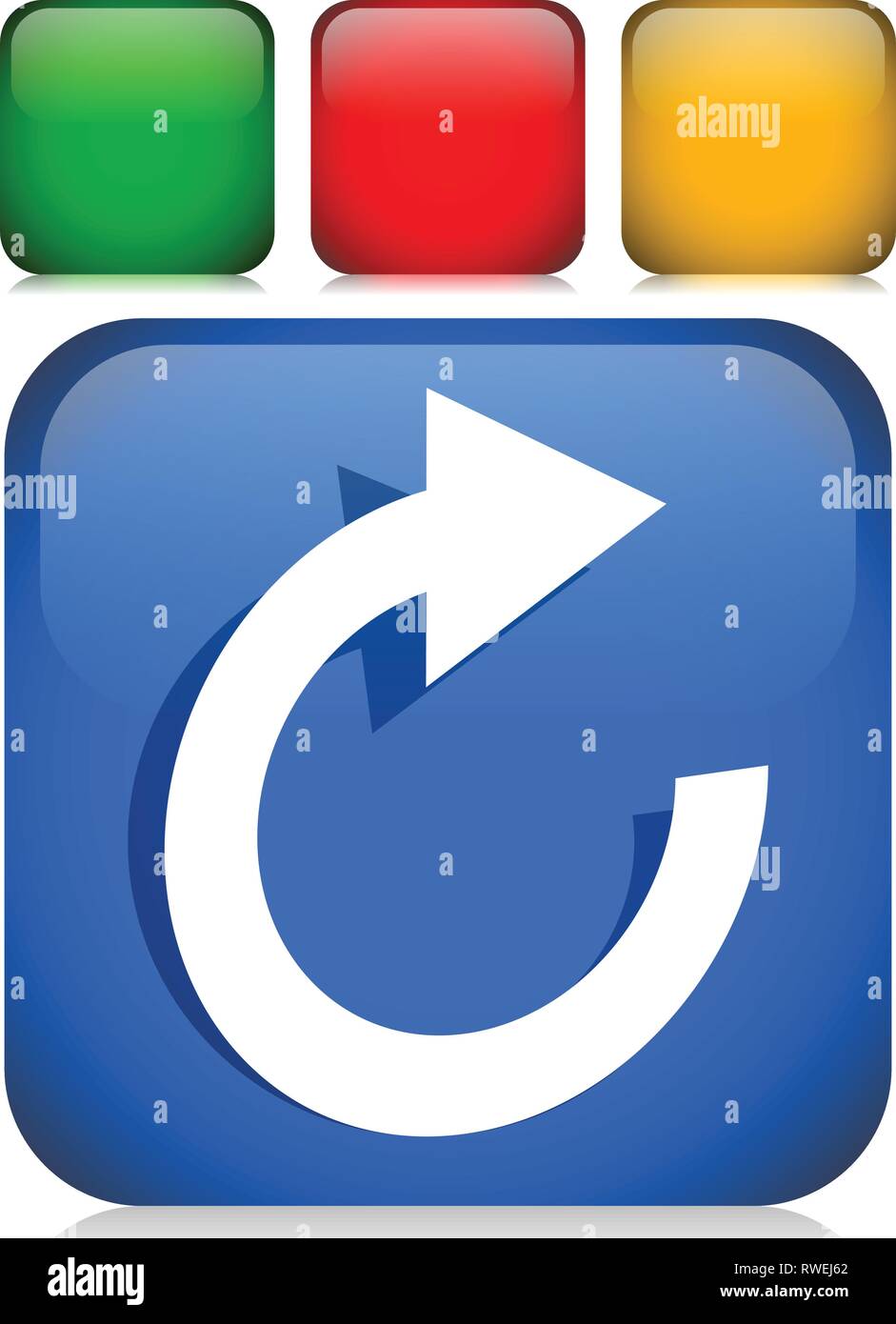 Circular arrow icon. Revolve, rotate, iteration concept icon Stock ...