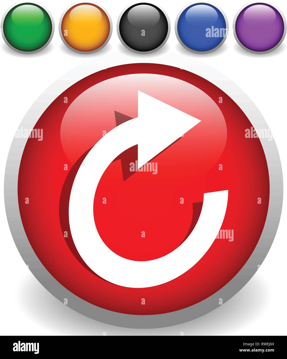 Circular arrow icon. Revolve, rotate, iteration concept icon Stock ...