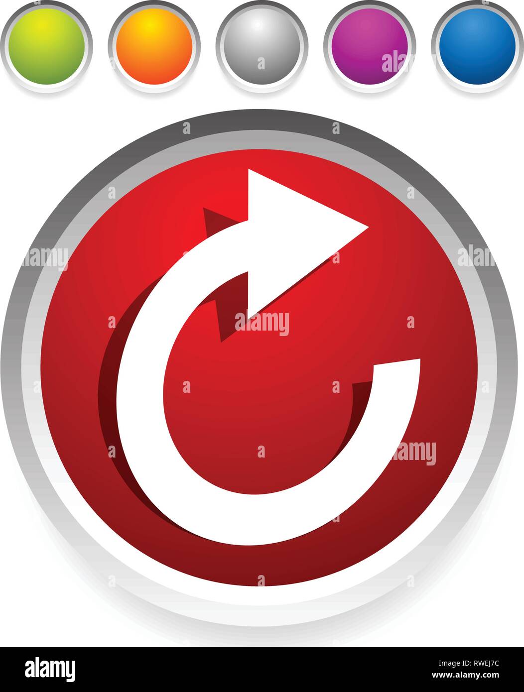 Circular arrow icon. Revolve, rotate, iteration concept icon Stock ...