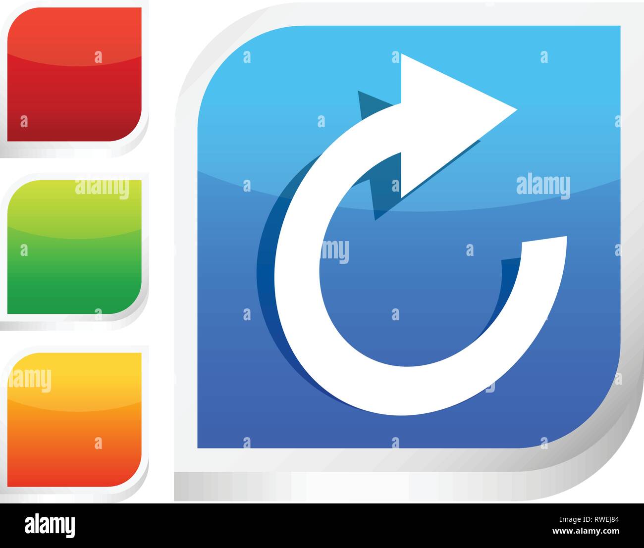 Circular arrow icon. Revolve, rotate, iteration concept icon Stock Vector Image & Art - Alamy