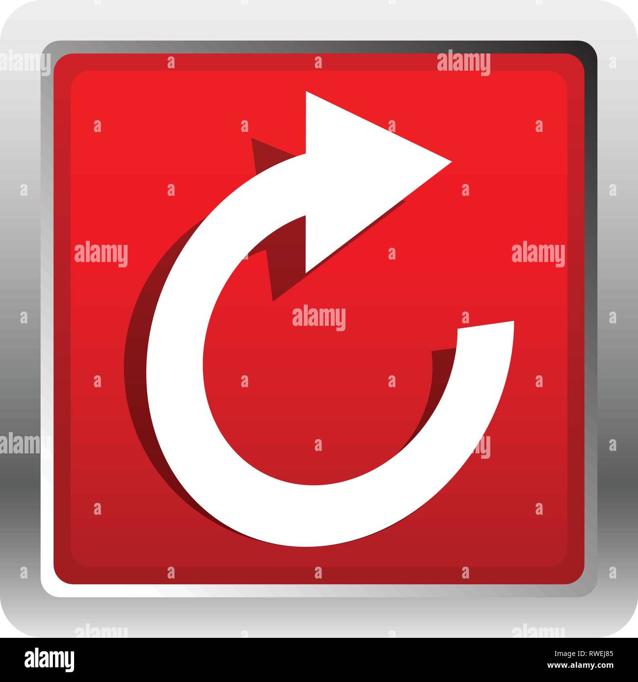 Circular arrow icon. Revolve, rotate, iteration concept icon Stock ...