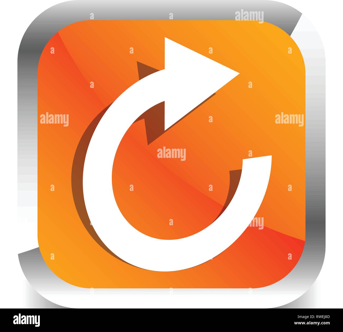 Circular arrow icon. Revolve, rotate, iteration concept icon Stock ...