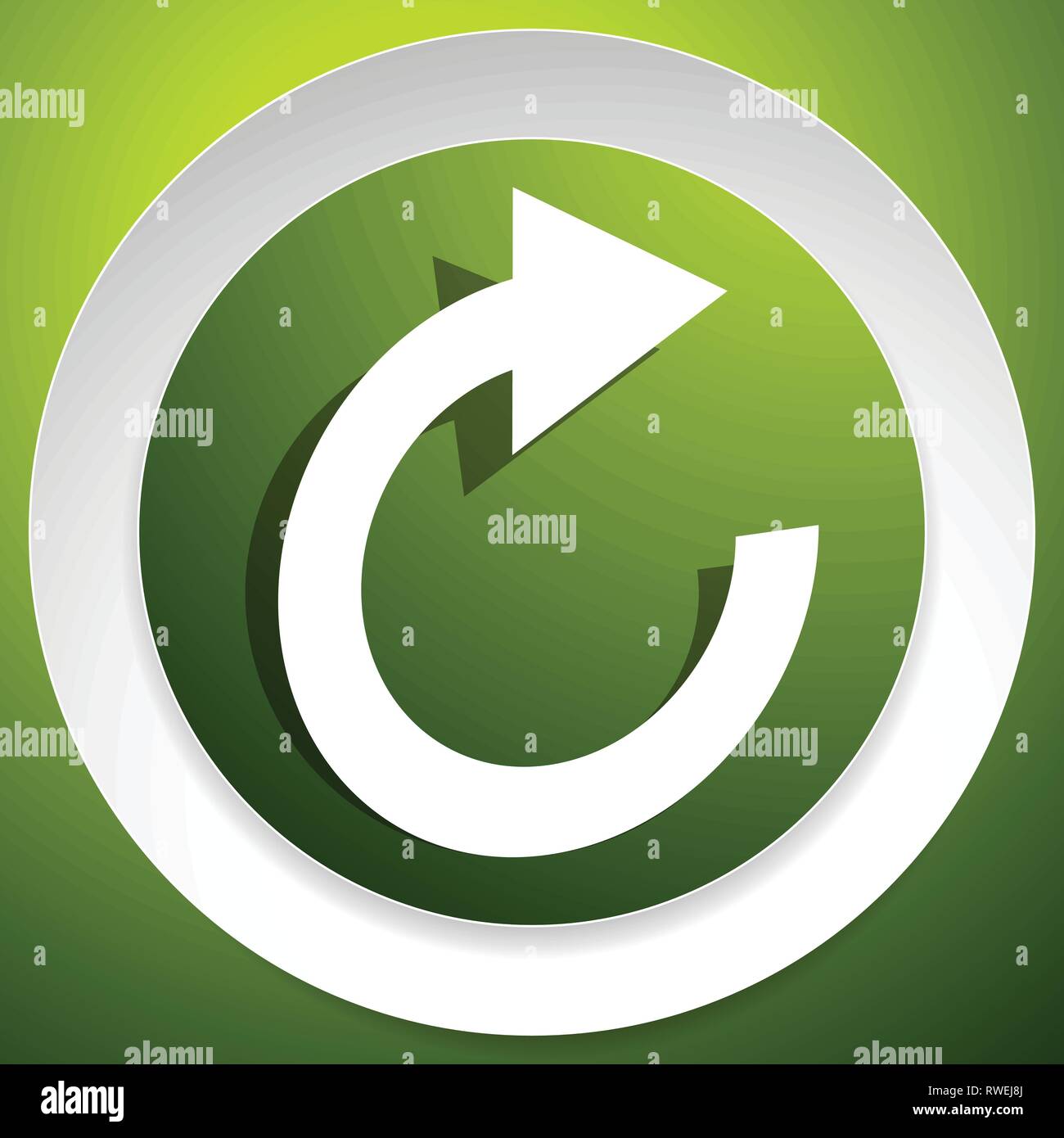 Circular arrow icon. Revolve, rotate, iteration concept icon Stock ...