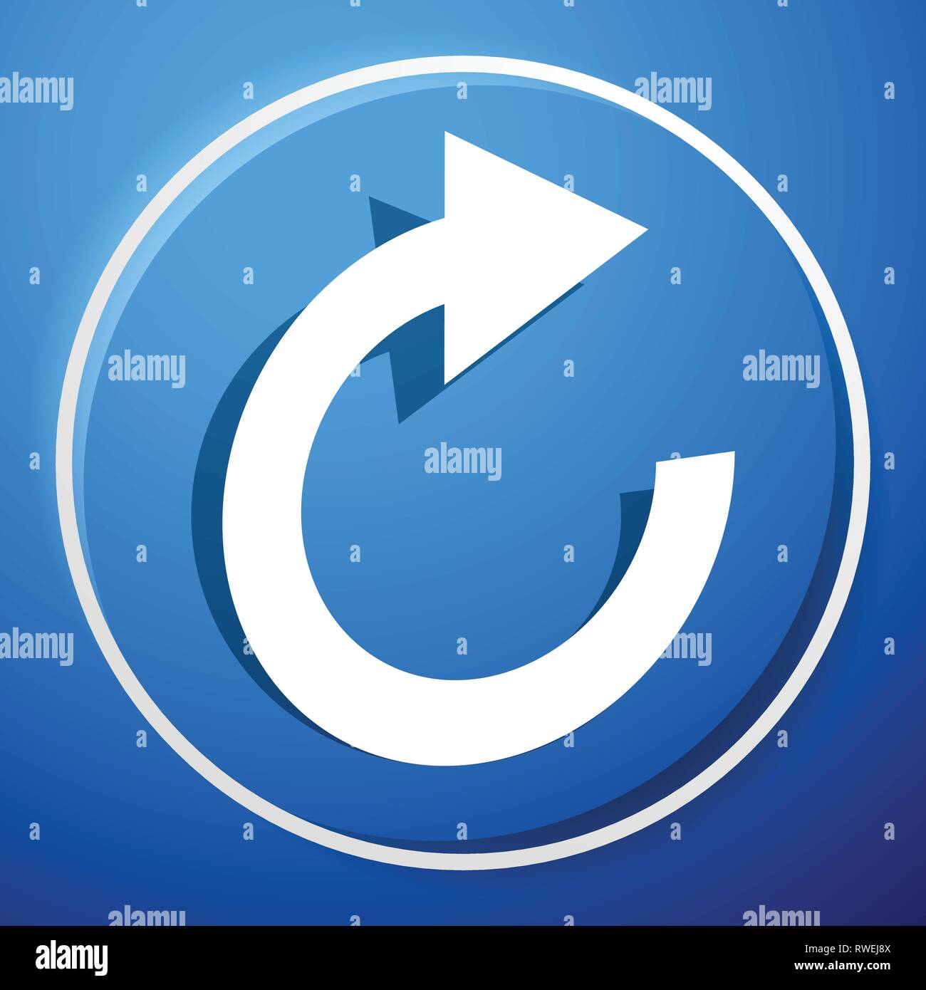 Circular arrow icon. Revolve, rotate, iteration concept icon Stock ...