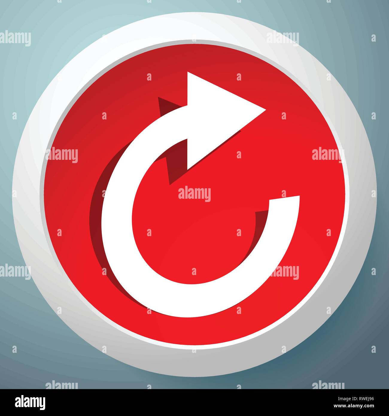Circular arrow icon. Revolve, rotate, iteration concept icon Stock ...