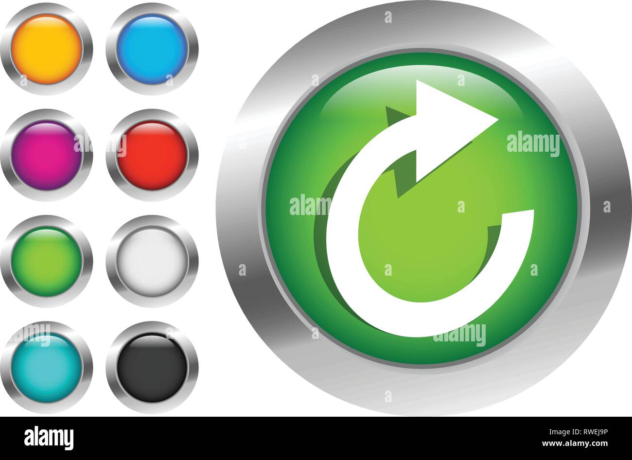 Circular arrow icon. Revolve, rotate, iteration concept icon Stock ...