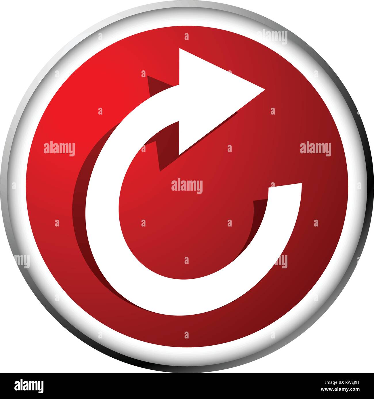 Circular arrow icon. Revolve, rotate, iteration concept icon Stock ...