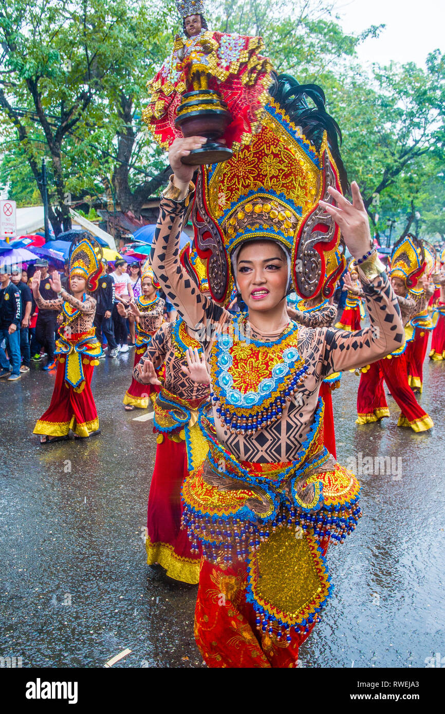 Participants in the Sinulog festival in Cebu city Philippines Stock ...