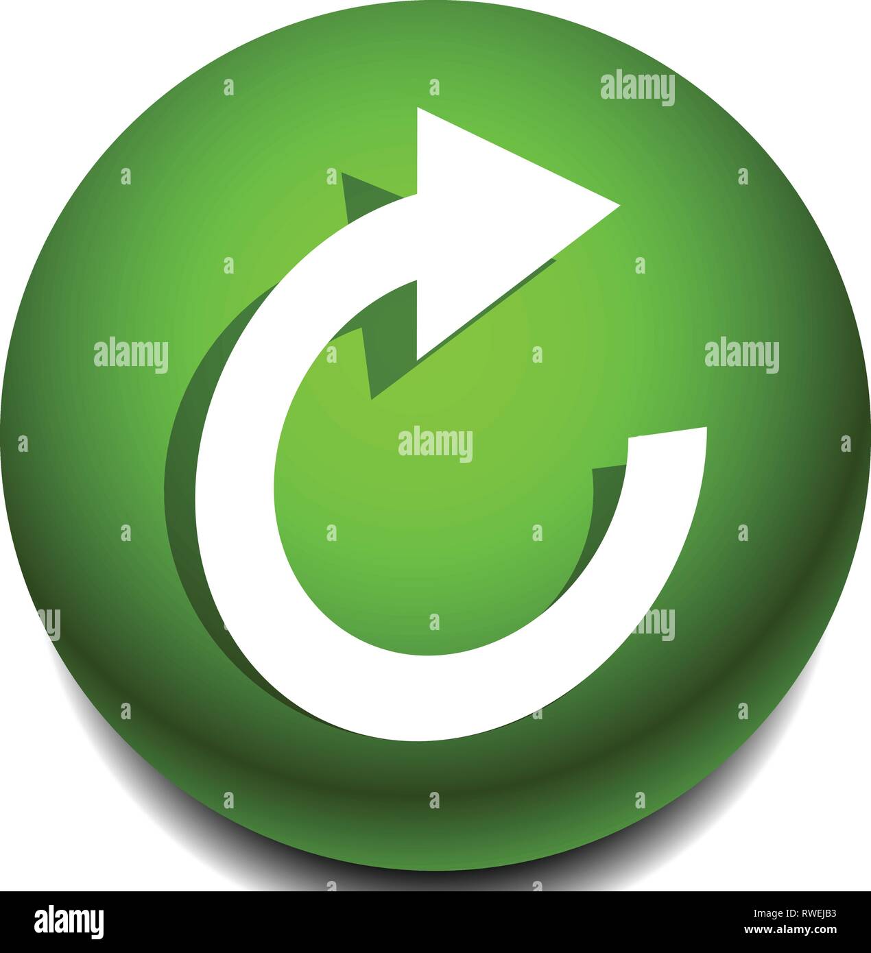 Circular arrow icon. Revolve, rotate, iteration concept icon Stock ...