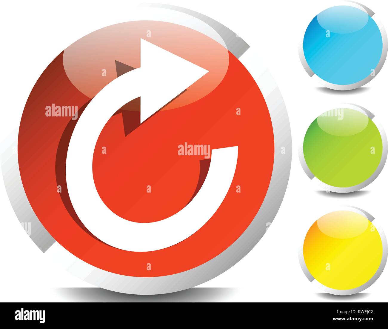 Circular arrow icon. Revolve, rotate, iteration concept icon Stock ...