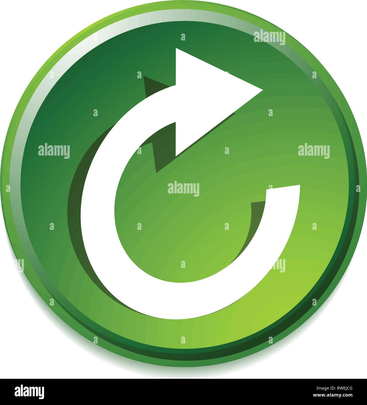 Circular arrow icon. Revolve, rotate, iteration concept icon Stock ...