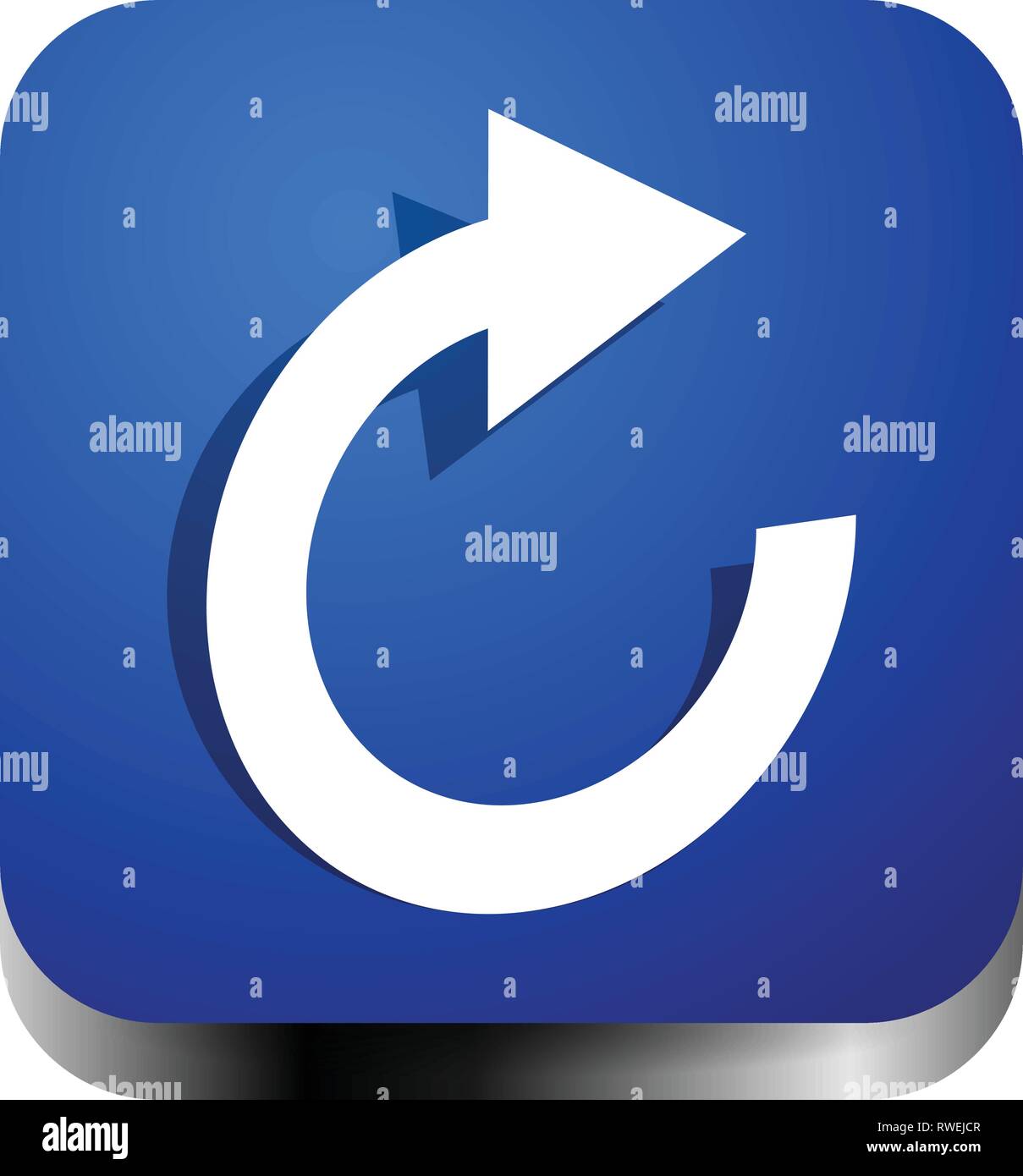 Circular arrow icon. Revolve, rotate, iteration concept icon Stock ...