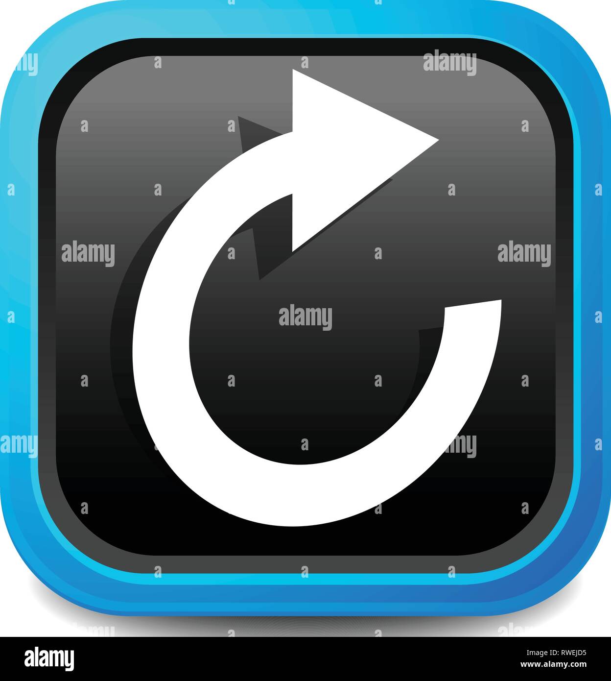 Circular arrow icon. Revolve, rotate, iteration concept icon Stock ...