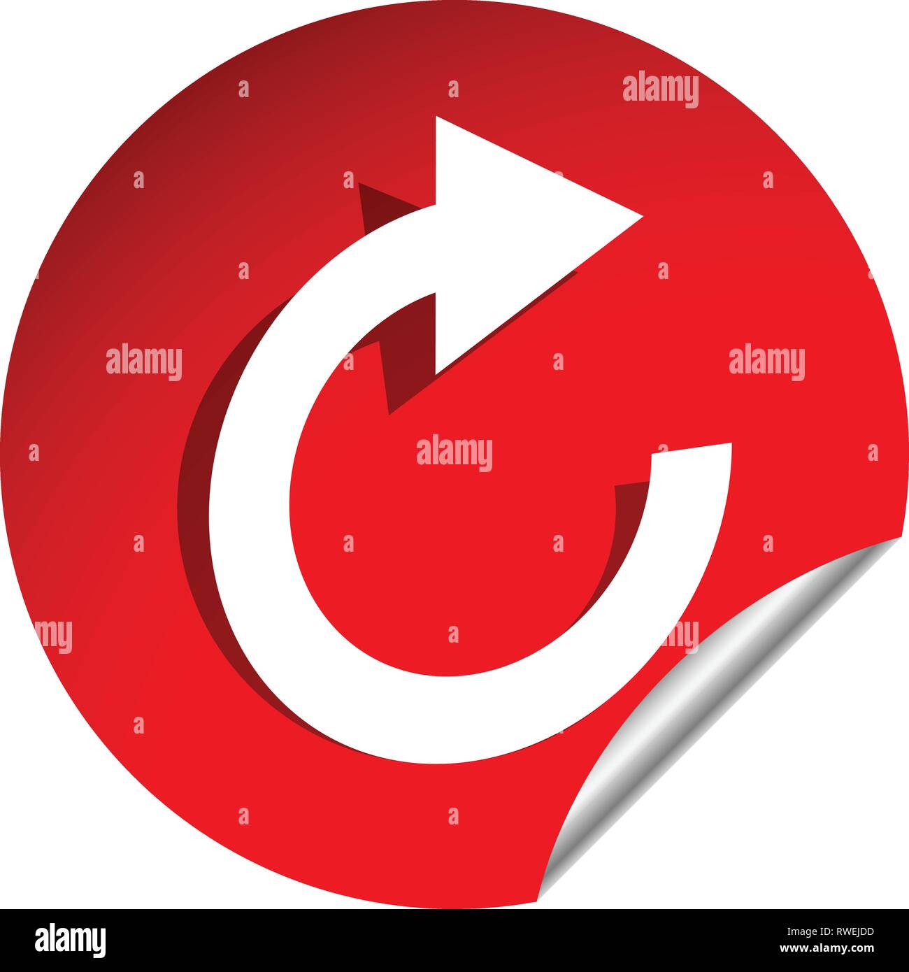 Circular arrow icon. Revolve, rotate, iteration concept icon Stock ...