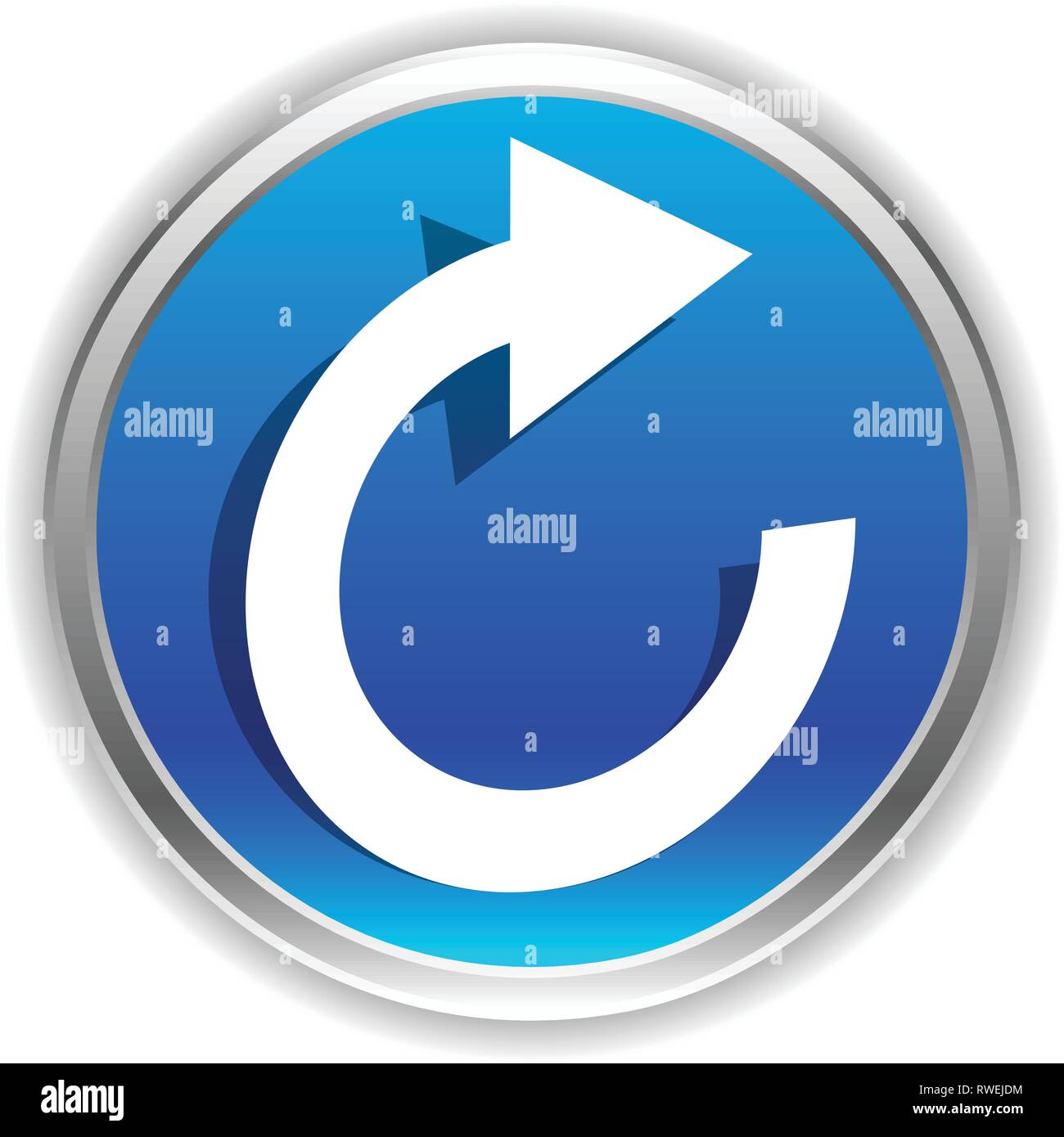 Circular arrow icon. Revolve, rotate, iteration concept icon Stock ...