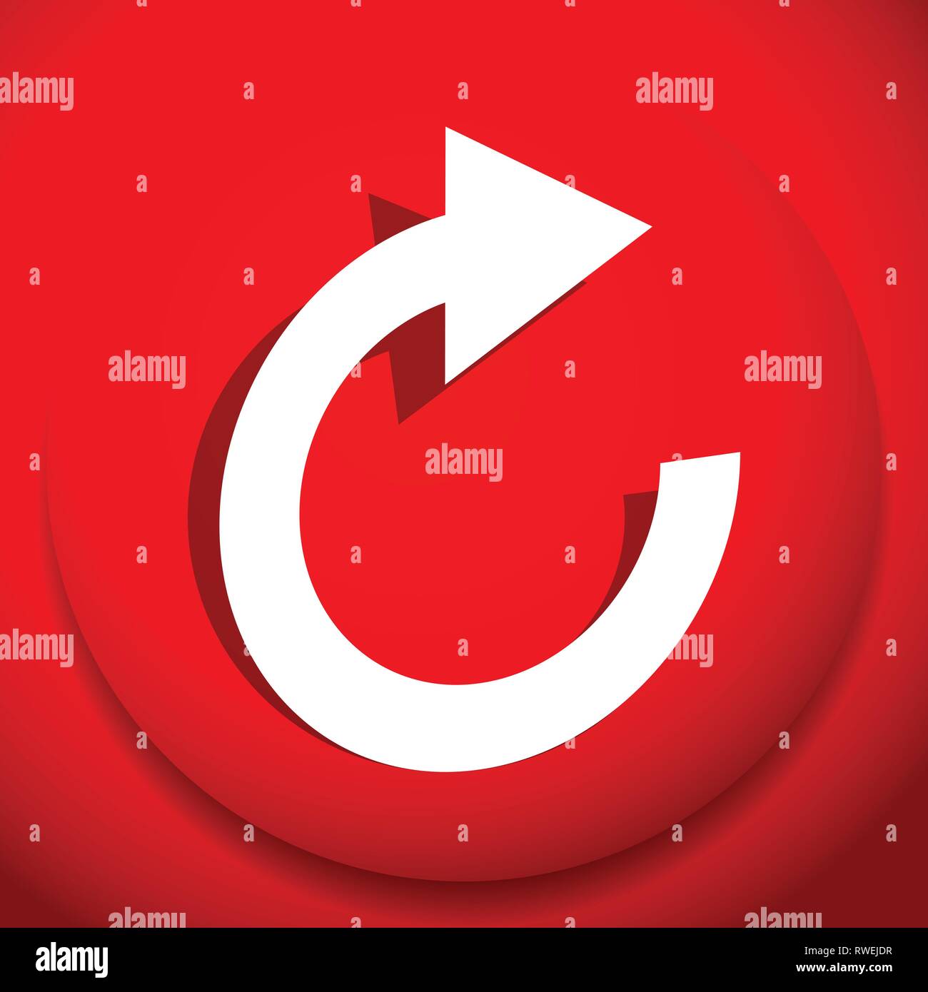 Circular arrow icon. Revolve, rotate, iteration concept icon Stock ...