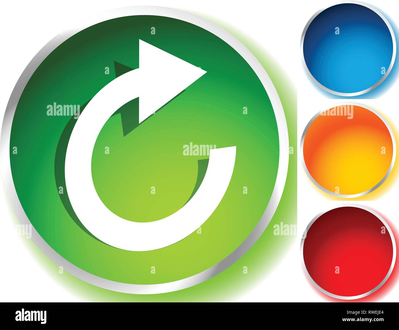 Circular arrow icon. Revolve, rotate, iteration concept icon Stock ...