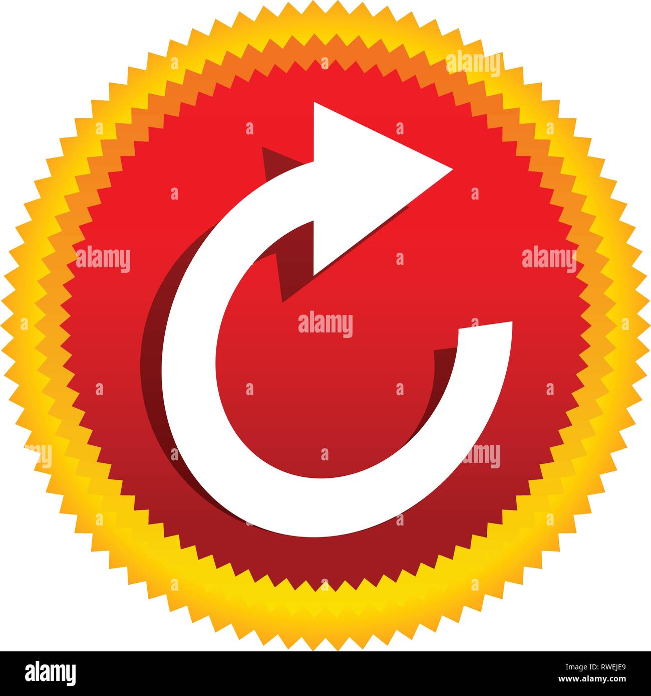 Circular arrow icon. Revolve, rotate, iteration concept icon Stock ...