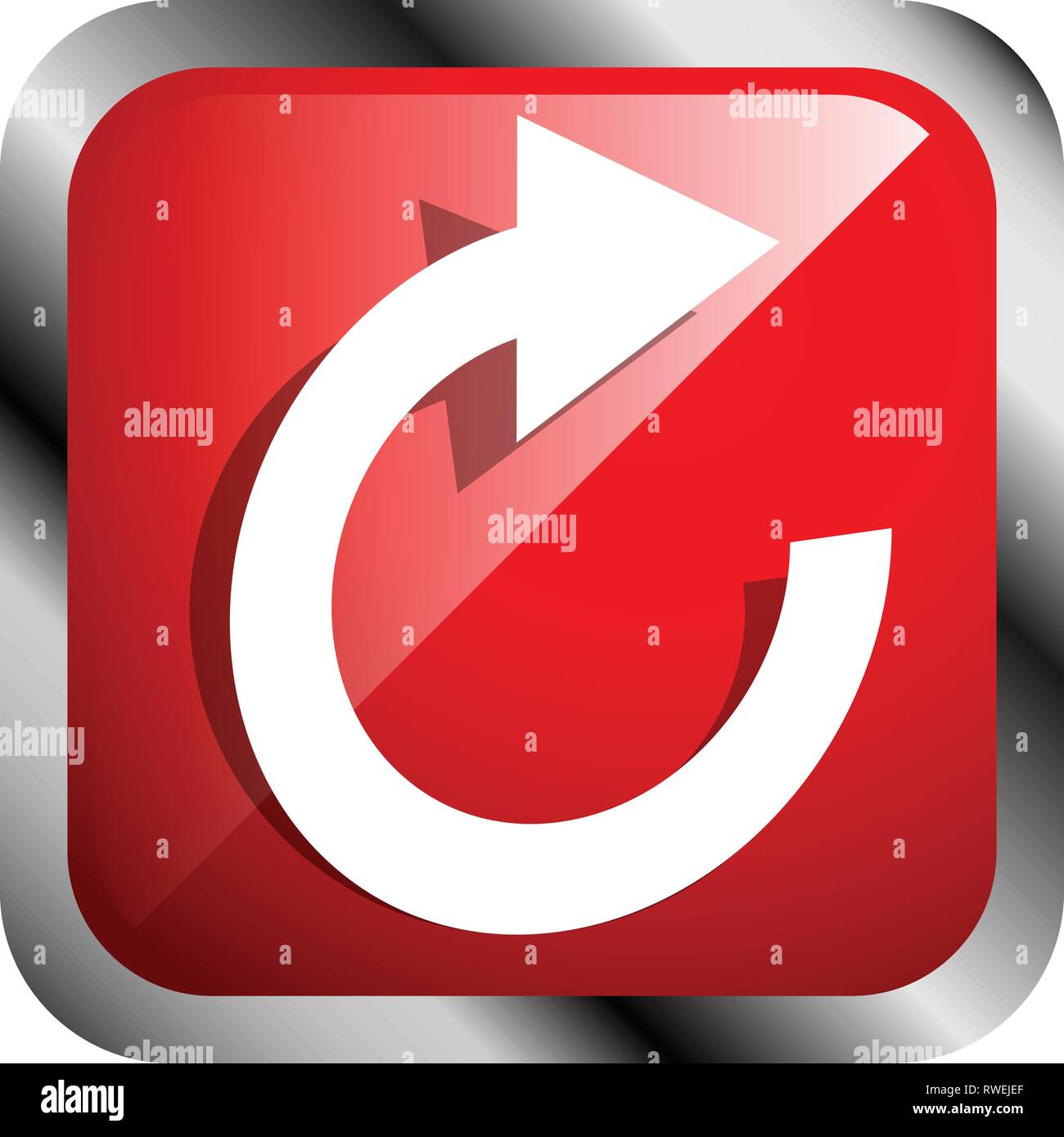 Circular arrow icon. Revolve, rotate, iteration concept icon Stock ...