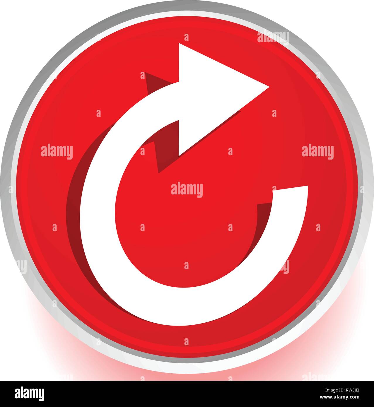 Circular arrow icon. Revolve, rotate, iteration concept icon Stock ...