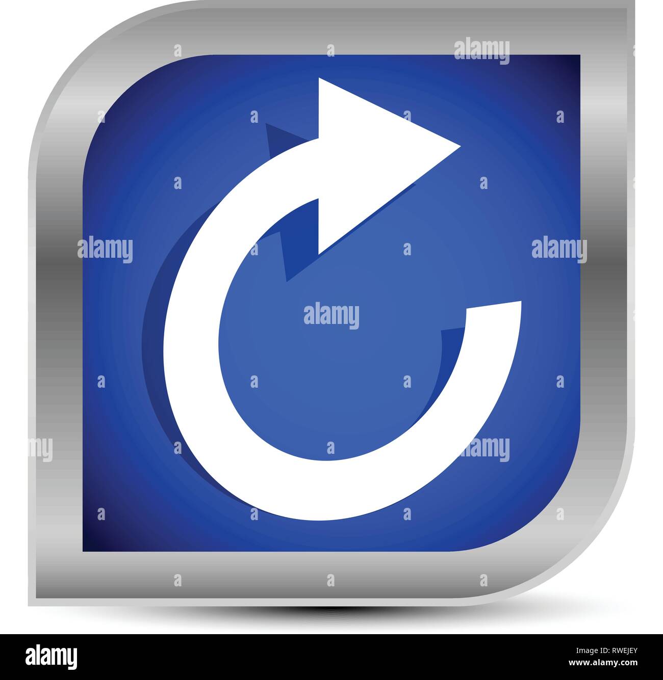 Circular arrow icon. Revolve, rotate, iteration concept icon Stock ...