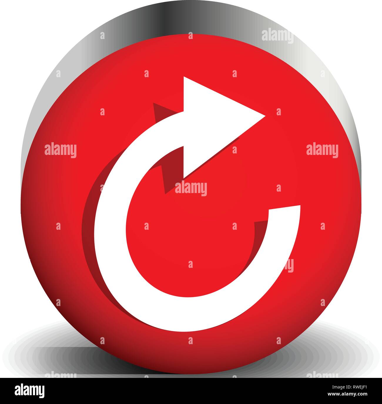 Circular arrow icon. Revolve, rotate, iteration concept icon Stock ...