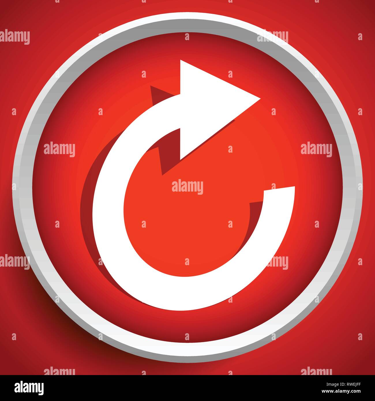 Circular arrow icon. Revolve, rotate, iteration concept icon Stock ...