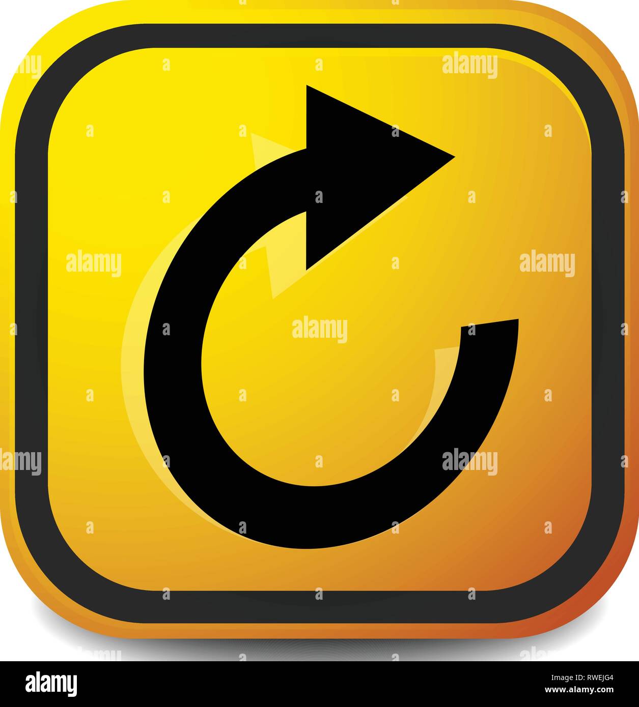 Circular arrow icon. Revolve, rotate, iteration concept icon Stock ...