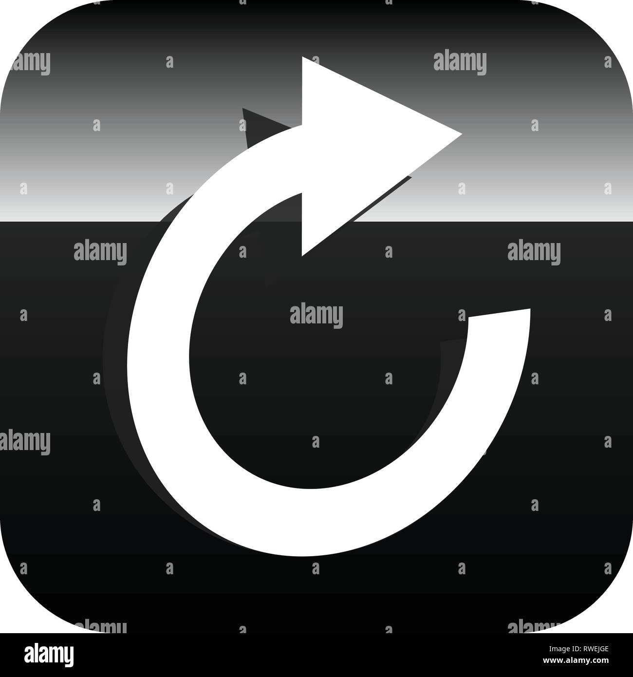 Circular arrow icon. Revolve, rotate, iteration concept icon Stock ...