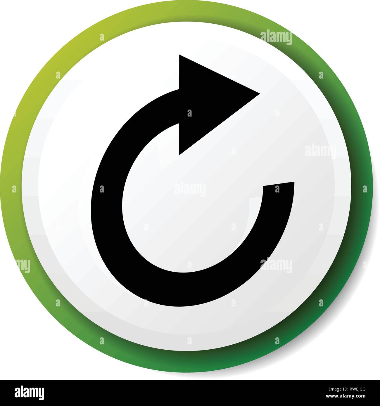 Circular arrow icon. Revolve, rotate, iteration concept icon Stock ...