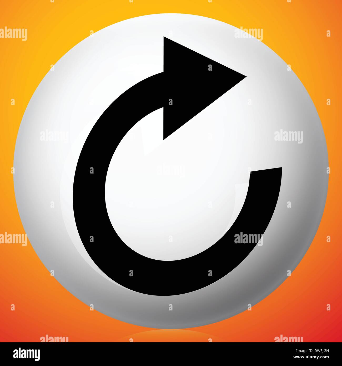 Circular arrow icon. Revolve, rotate, iteration concept icon Stock ...
