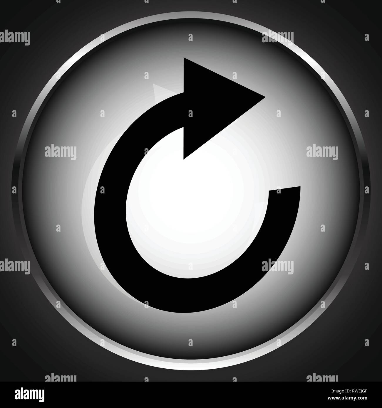 Circular arrow icon. Revolve, rotate, iteration concept icon Stock ...