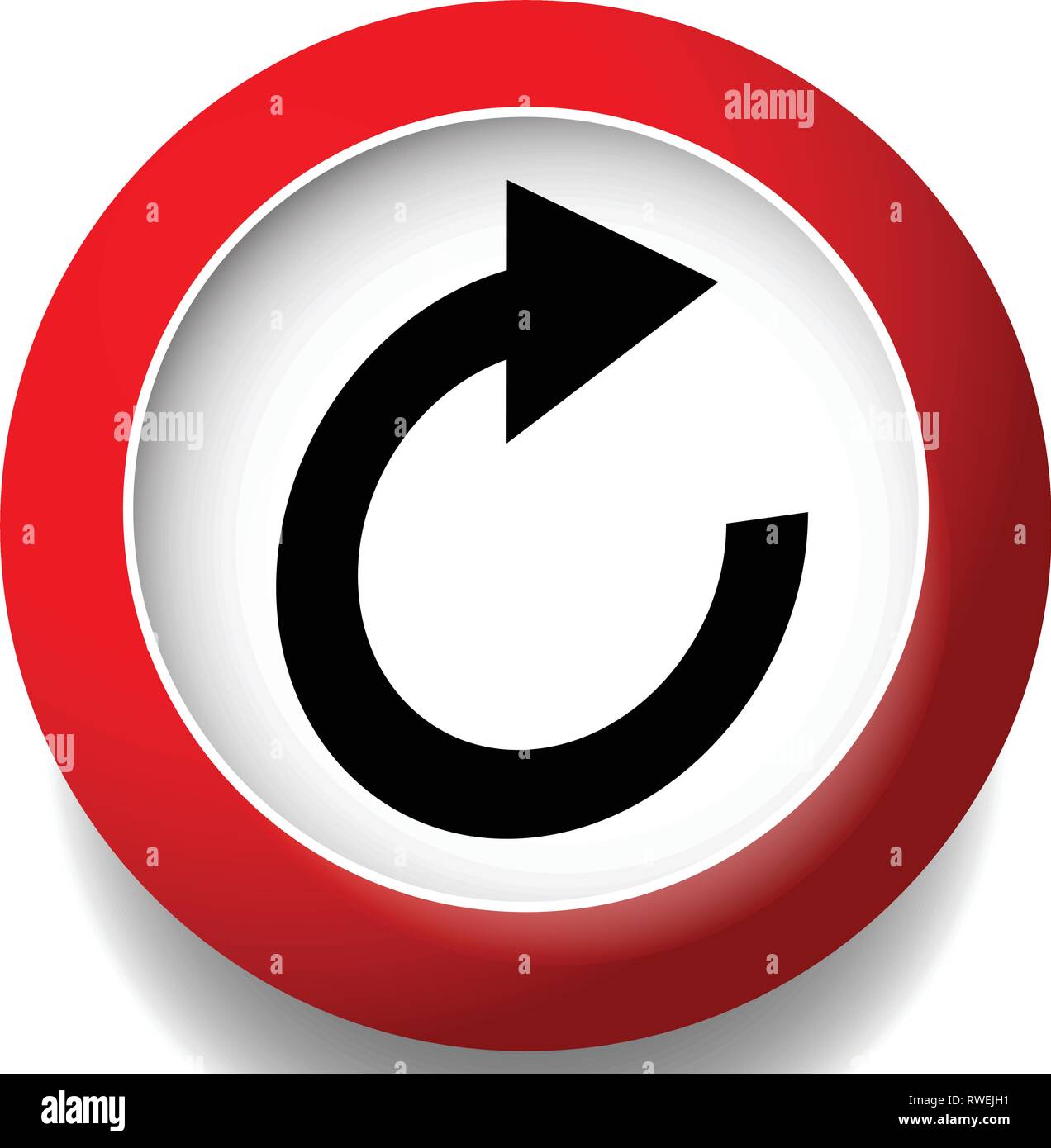 Circular arrow icon. Revolve, rotate, iteration concept icon Stock ...