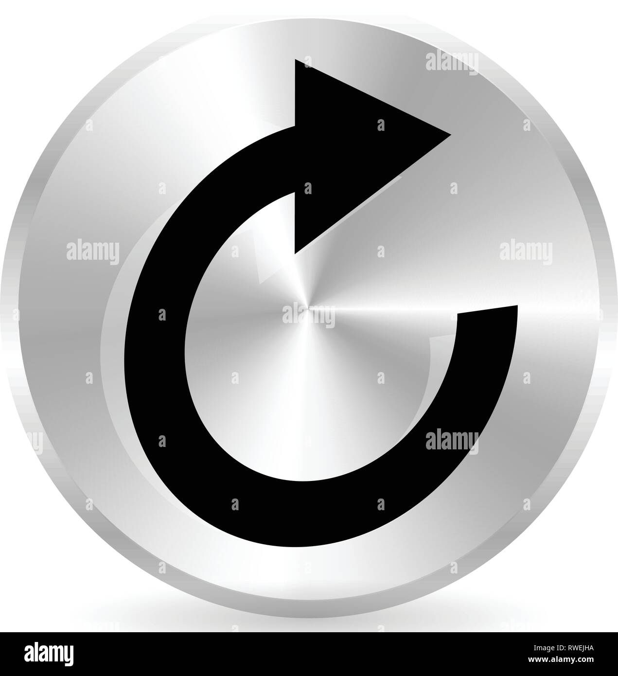 Circular arrow icon. Revolve, rotate, iteration concept icon Stock ...