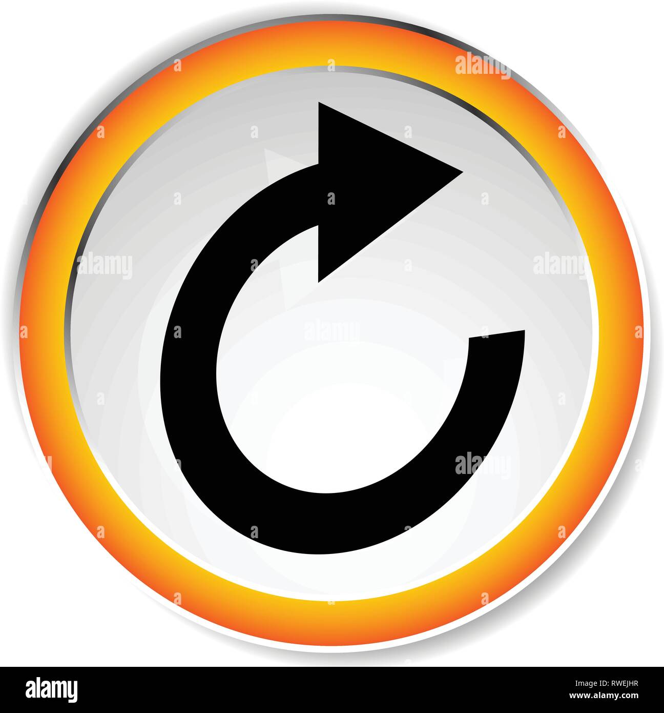 Circular arrow icon. Revolve, rotate, iteration concept icon Stock ...