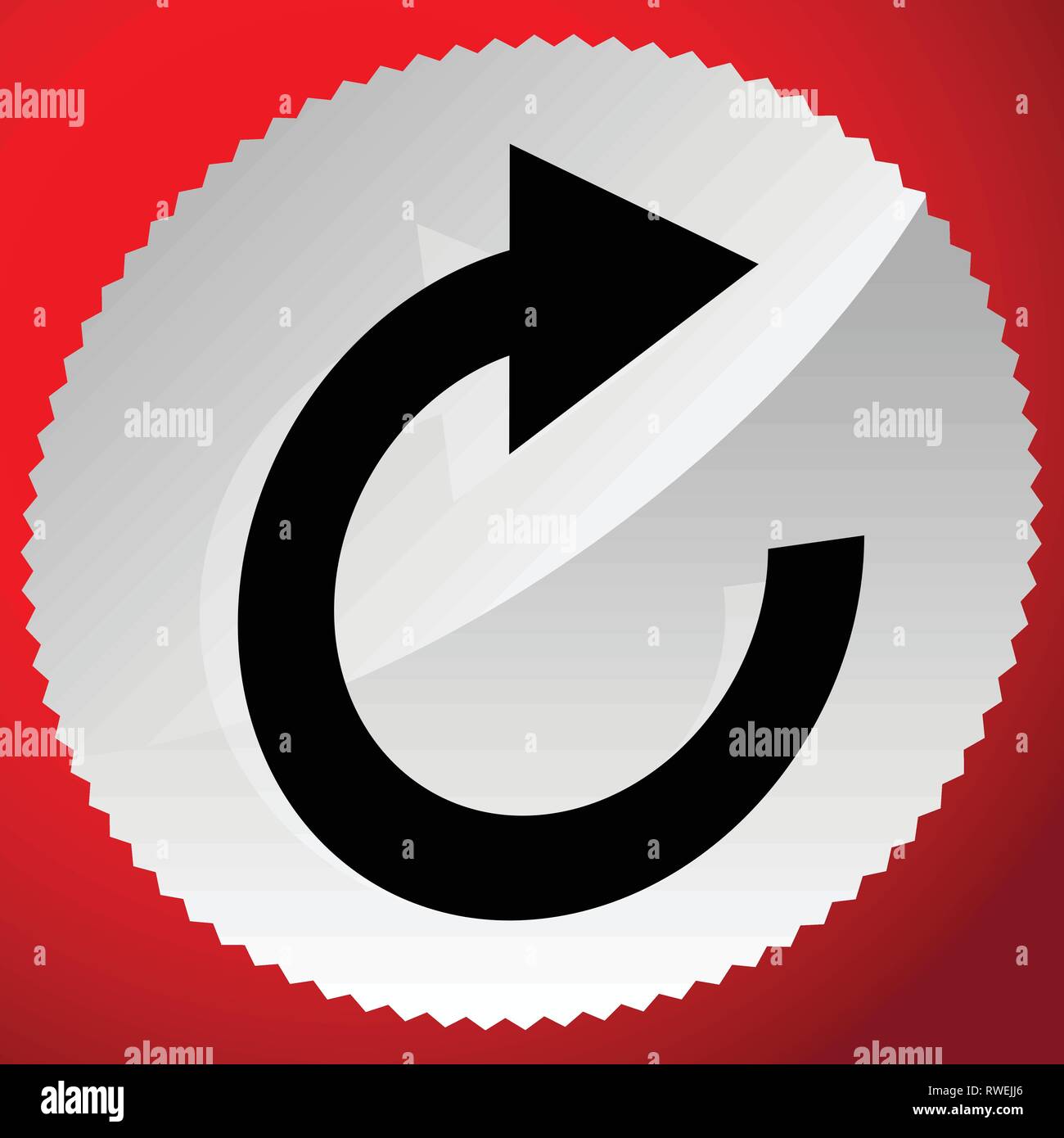 Circular arrow icon. Revolve, rotate, iteration concept icon Stock ...