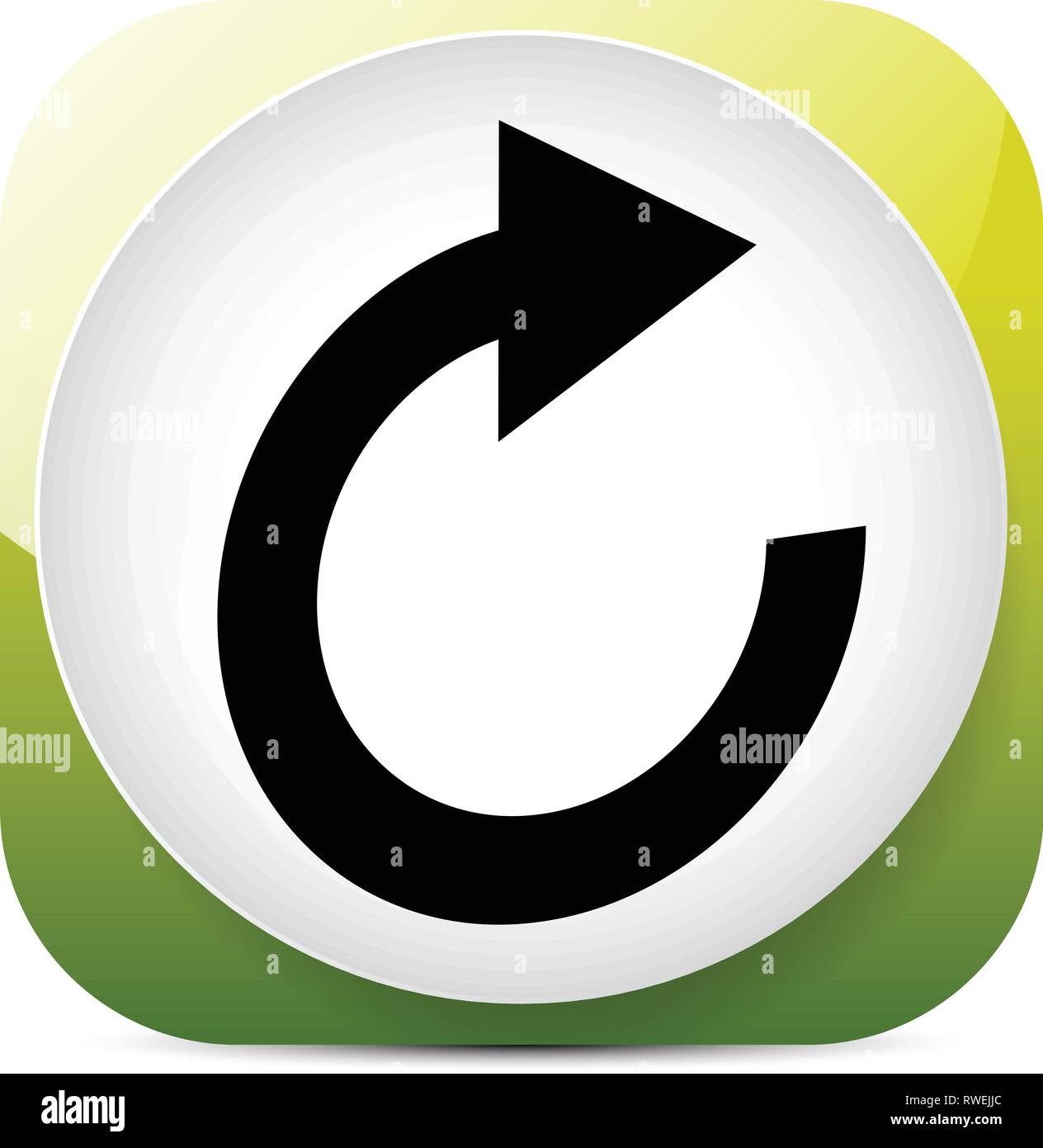 Circular arrow icon. Revolve, rotate, iteration concept icon Stock ...