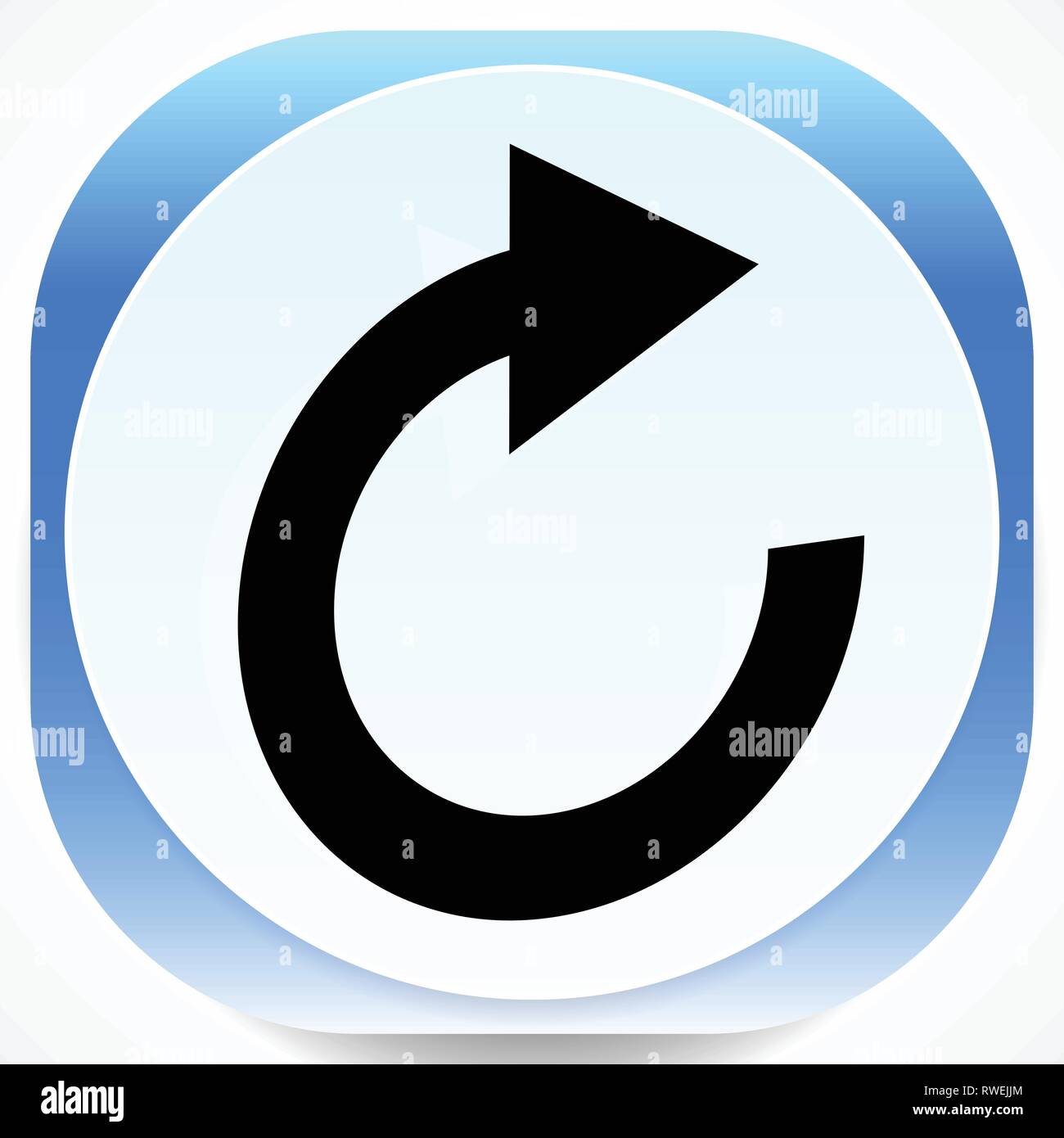 Circular arrow icon. Revolve, rotate, iteration concept icon Stock ...