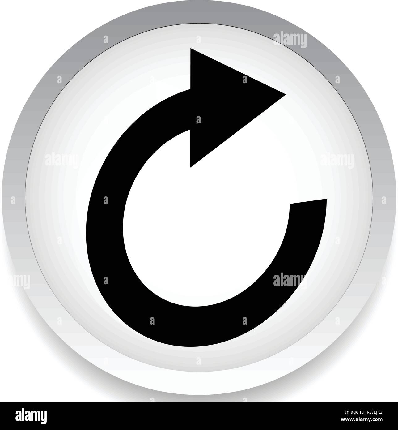 Circular arrow icon. Revolve, rotate, iteration concept icon Stock ...