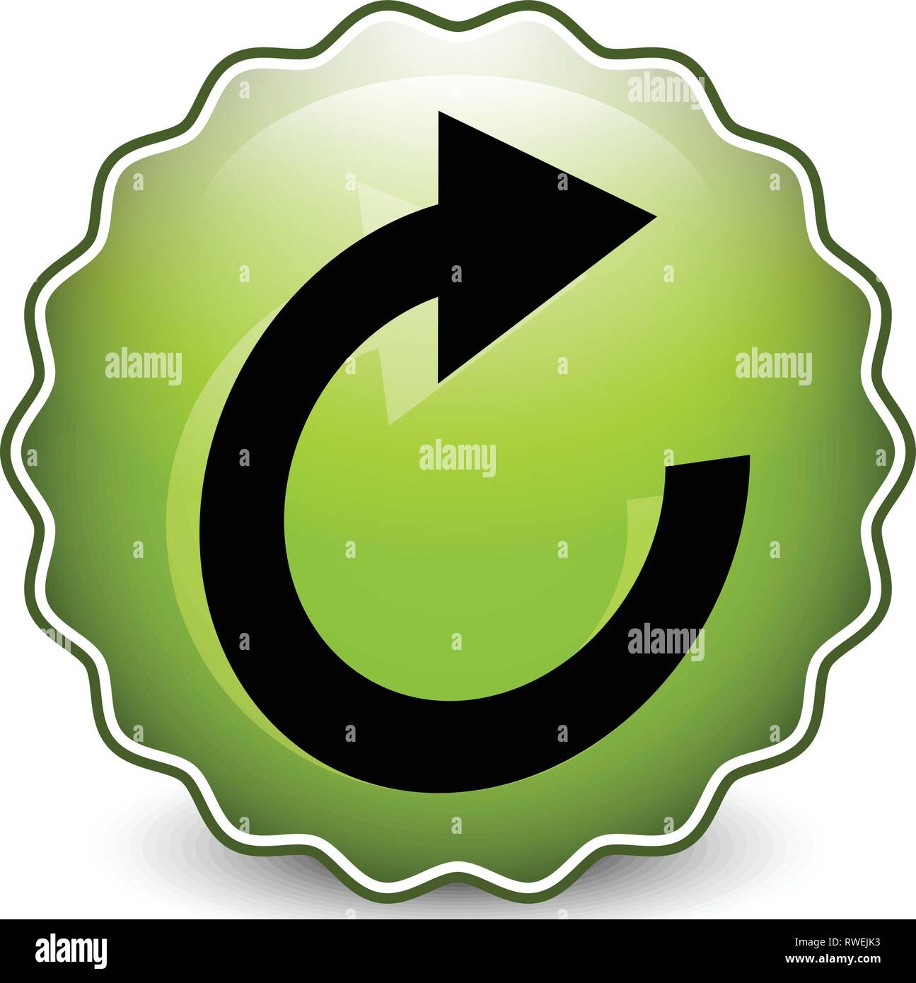 Circular arrow icon. Revolve, rotate, iteration concept icon Stock ...