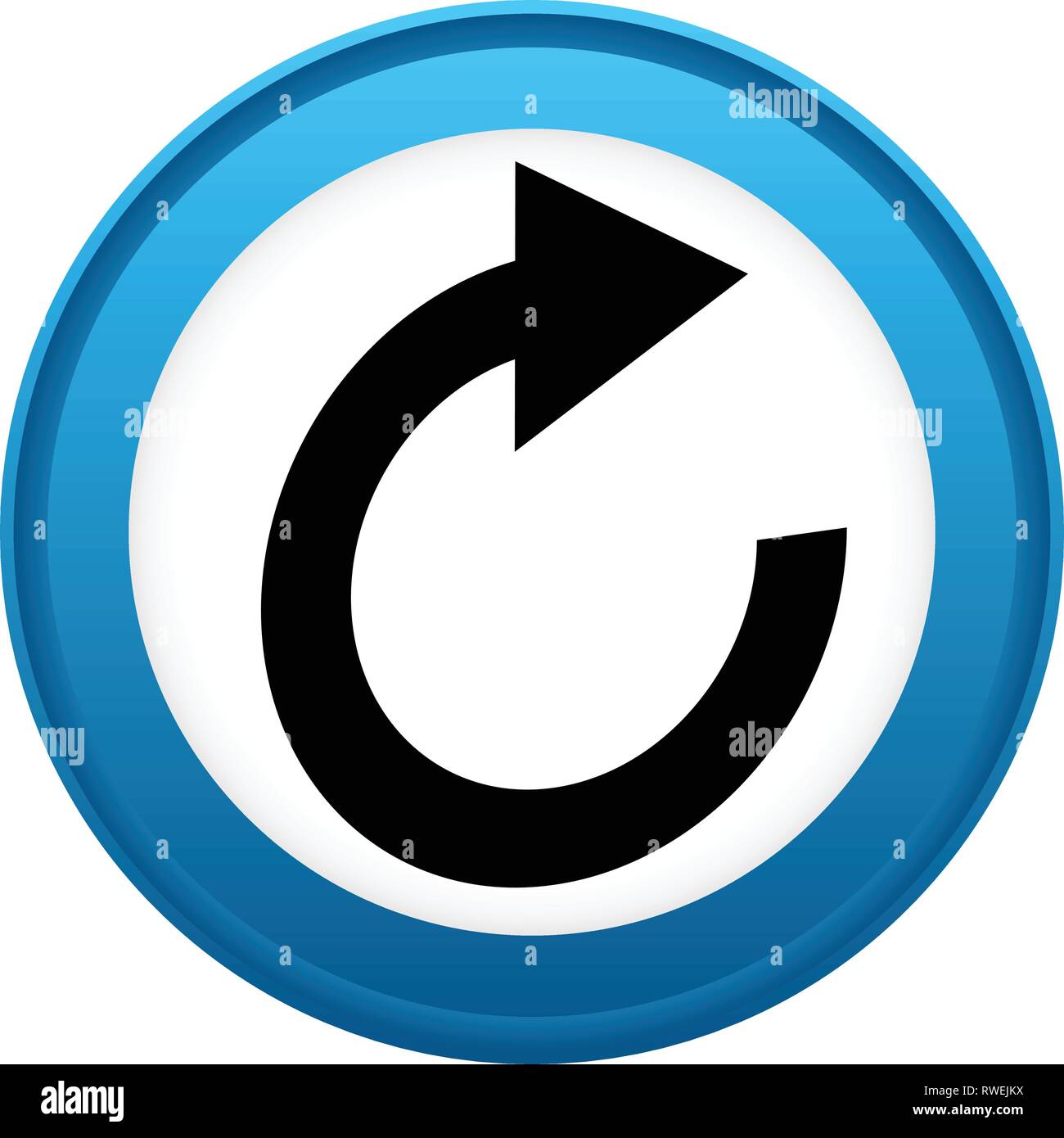 Circular arrow icon. Revolve, rotate, iteration concept icon Stock ...