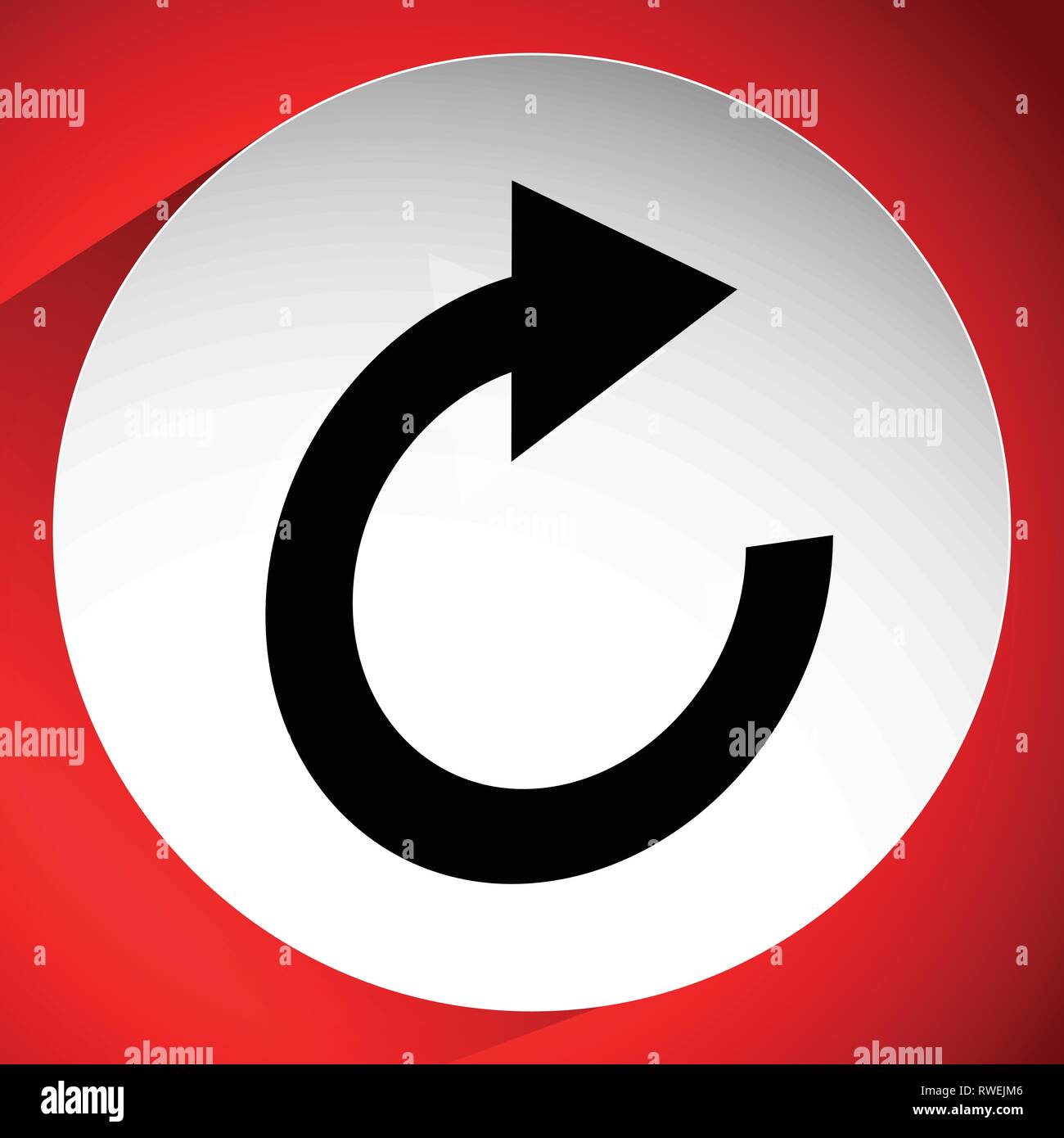 Circular arrow icon. Revolve, rotate, iteration concept icon Stock ...