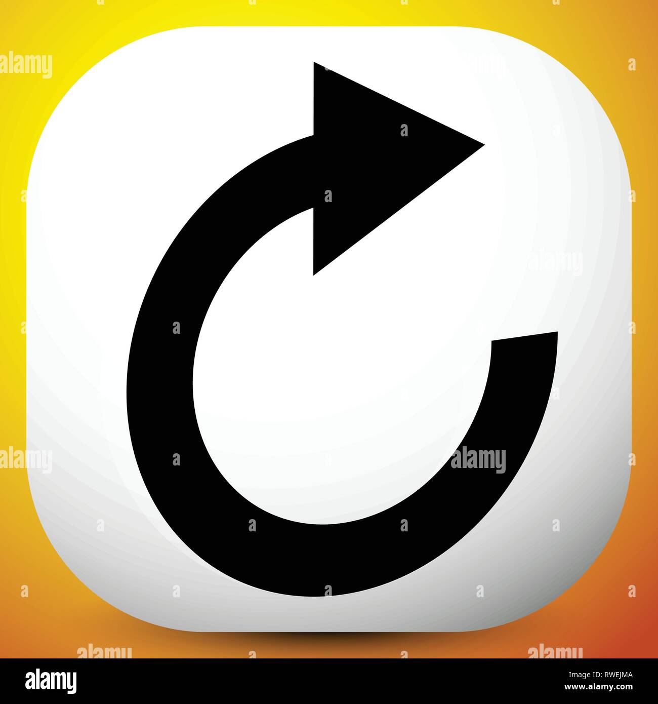 Circular arrow icon. Revolve, rotate, iteration concept icon Stock ...