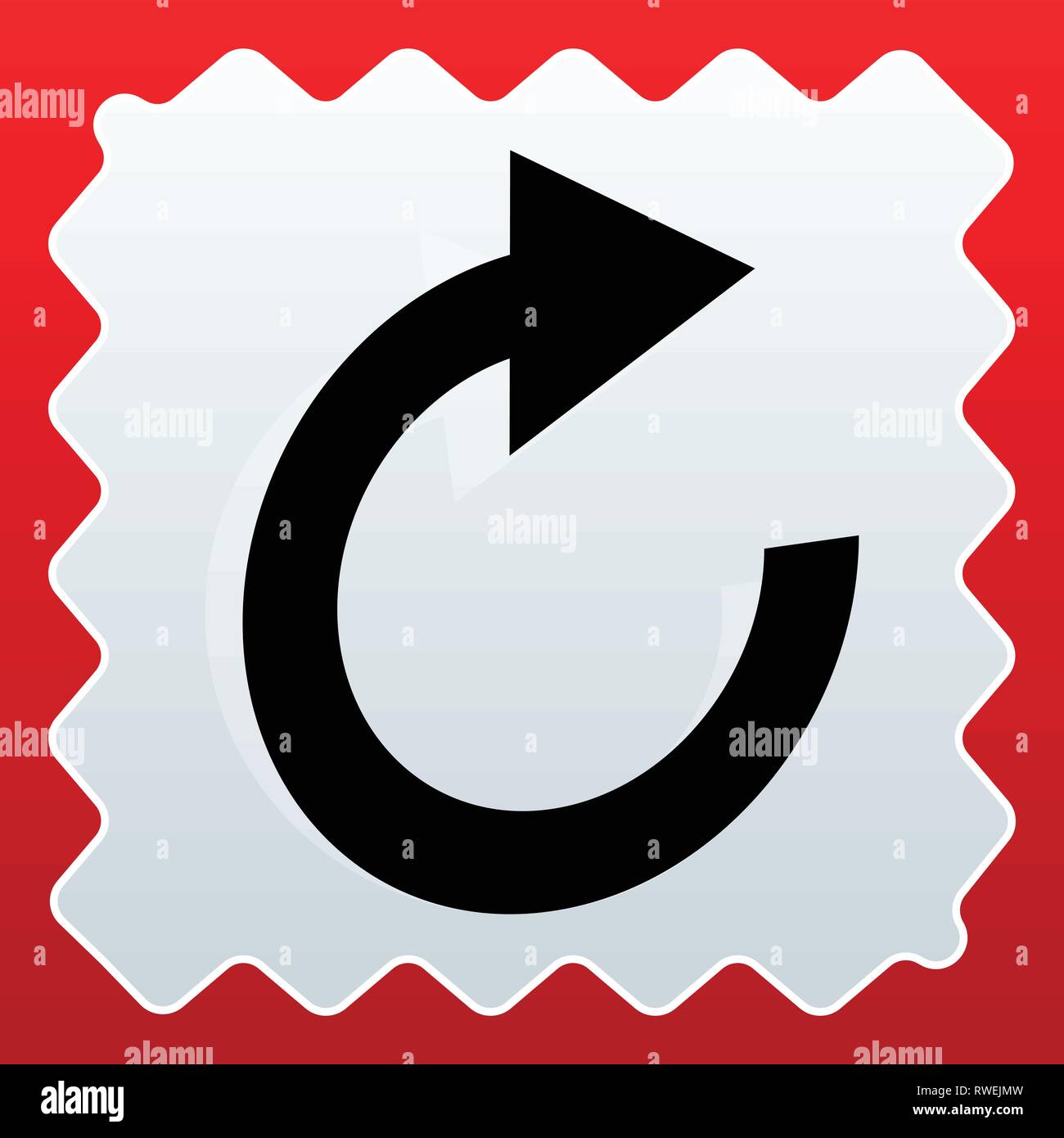 Circular arrow icon. Revolve, rotate, iteration concept icon Stock ...